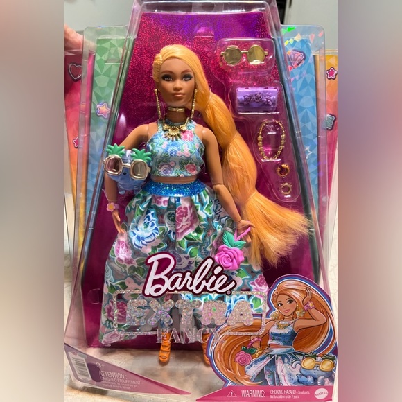 Barbie | Toys | Barbie Extra Fancy Floral Dress With Many Accessories ...